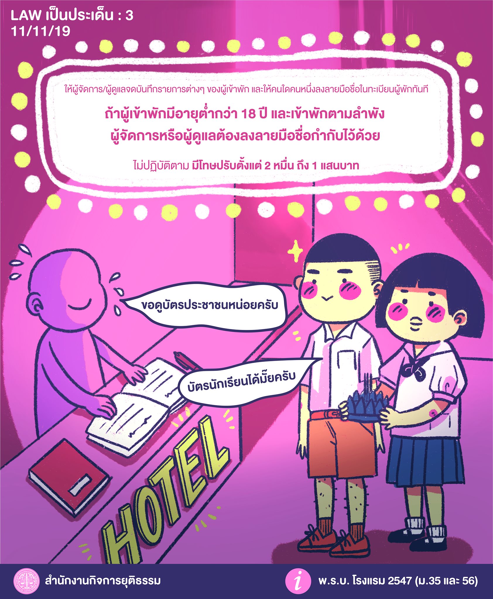 Law เป็นประเด็น 3 : เรื่องสำคัญที่ผู้จัดการหรือผู้ดูแลโรงแรมควรรู้ ...